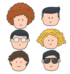 Set of cartoon face Royalty Free Vector Image - VectorStock