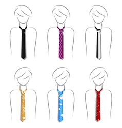 Tie set Royalty Free Vector Image - VectorStock