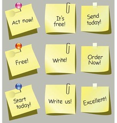 Paper notes vector by onlyforyou - Image #403449 - VectorStock