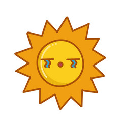 Cute sun cartoon Royalty Free Vector Image - VectorStock