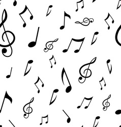 Hand drawn music notes seamless pattern Royalty Free Vector
