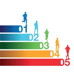 People run runner marathon running Royalty Free Vector Image