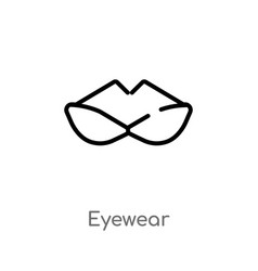 Outline computer vision icon isolated black Vector Image