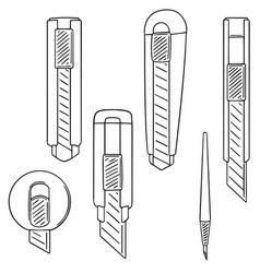 Set of cutter Royalty Free Vector Image - VectorStock