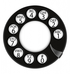 Old fashioned telephone on white background Vector Image