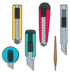 Set of cutter Royalty Free Vector Image - VectorStock