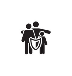 Family icon flat design eps Royalty Free Vector Image