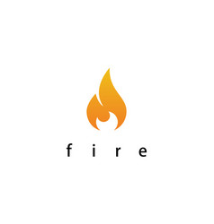 Letter f and fire logo Royalty Free Vector Image