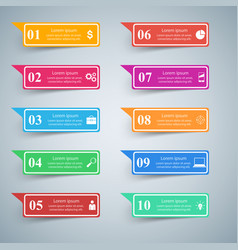 Infographic design list of 10 items Royalty Free Vector