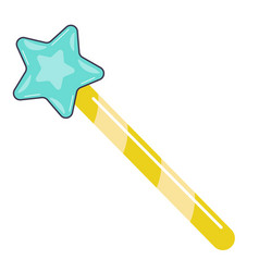 Pink fairy magic wand 3d princess stick with star Vector Image