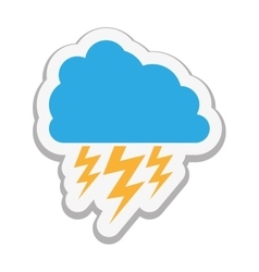 Evil lightning storm cloud Royalty Free Vector Image