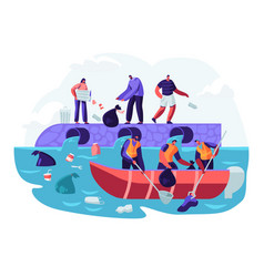 Waste sewage water pollution pipe city Royalty Free Vector