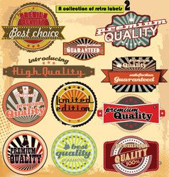 Retro beach labels and badges Royalty Free Vector Image
