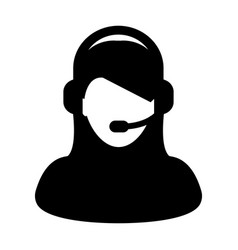 Support woman assistant icon Royalty Free Vector Image
