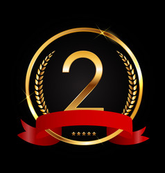 Template 2 years anniversary Royalty Free Vector Image