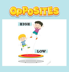 Opposite words with good and bad Royalty Free Vector Image