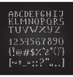 Cartoon comic graffiti font hand lettering sketch Vector Image