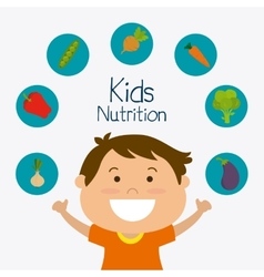 Kids menu template logo icon sign concept Vector Image