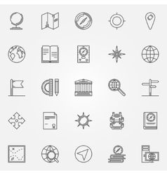 Set of geography symbols equipments for web Vector Image