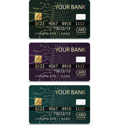 Credit Card Bank Account Statement Template Vector Image
