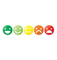 Basic emoticons set in square with rounded corners