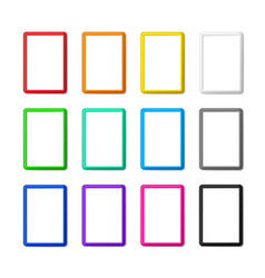 Colored photo frames set Royalty Free Vector Image