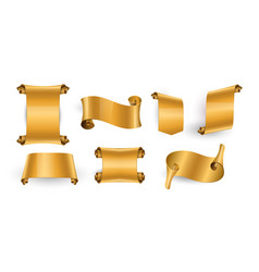 Gold shiny scroll Royalty Free Vector Image - VectorStock