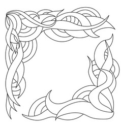 Zen doodle corners with curls and spirals Vector Image