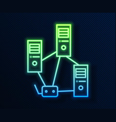 Computer gadgets neon label Royalty Free Vector Image