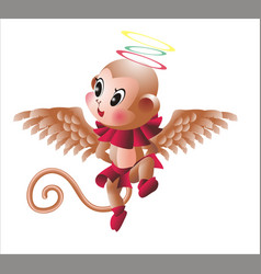 Cute female monkey character Royalty Free Vector Image