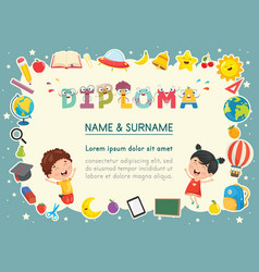 Education diploma kindergarten certificate insects