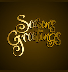 Seasons greetings text Royalty Free Vector Image