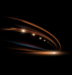 Bright spotlights beams flash and light effect Vector Image