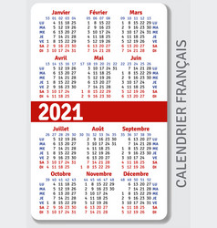 Calendar new year 2021 Royalty Free Vector Image