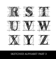 Alphabet poster made birch tree log letters Vector Image