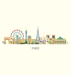 France cities icons set skyline logo pack Vector Image