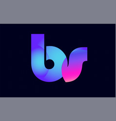 Alphabet letter combination bs b s with grunge Vector Image