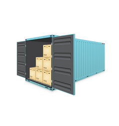 Freight shipping open cargo containers Royalty Free Vector