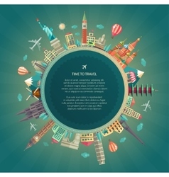 Around the world travel vintage type design vector by sergo - Image ...