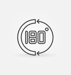 180 degrees graph linear concept icon Royalty Free Vector