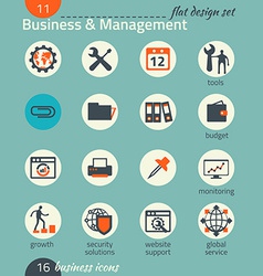 Business icon set software and web development Vector Image