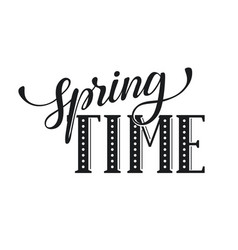 Spring time wording Royalty Free Vector Image - VectorStock