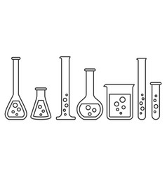 Laboratory equipment hand drawn Royalty Free Vector Image