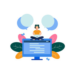 Support woman assistant icon Royalty Free Vector Image