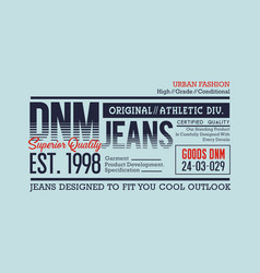 Denim typography logo emblems set Royalty Free Vector Image