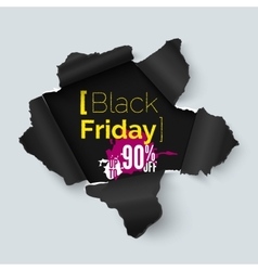 Torn paper black friday sale Royalty Free Vector Image