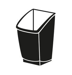 Black and white full trash bag silhouette Vector Image