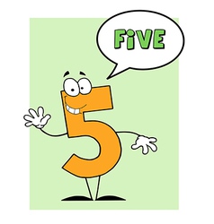 Cartoon digits Royalty Free Vector Image - VectorStock