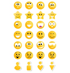 Smiley faces men characters Royalty Free Vector Image