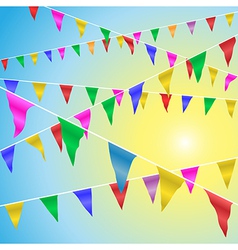 Celebrate banner party festival flags collection Vector Image